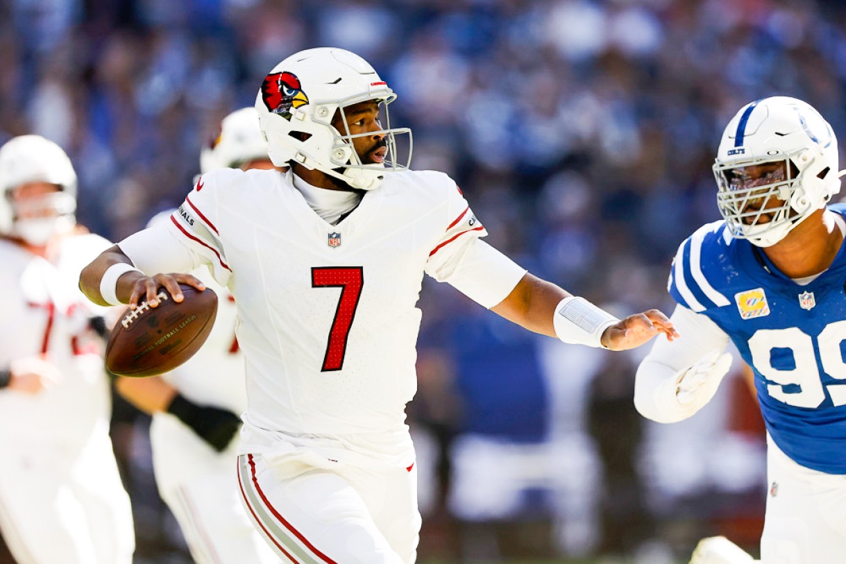 Jacoby Brissett is at minicamp, but not practicing
