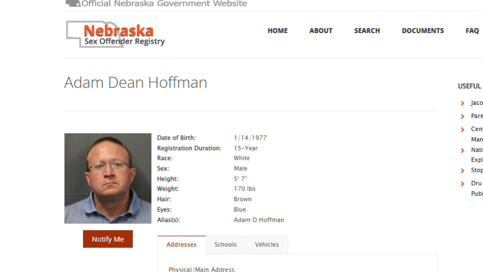 Adam Dean Hoffman added to Nebraska sex offender registry, resigns law ...