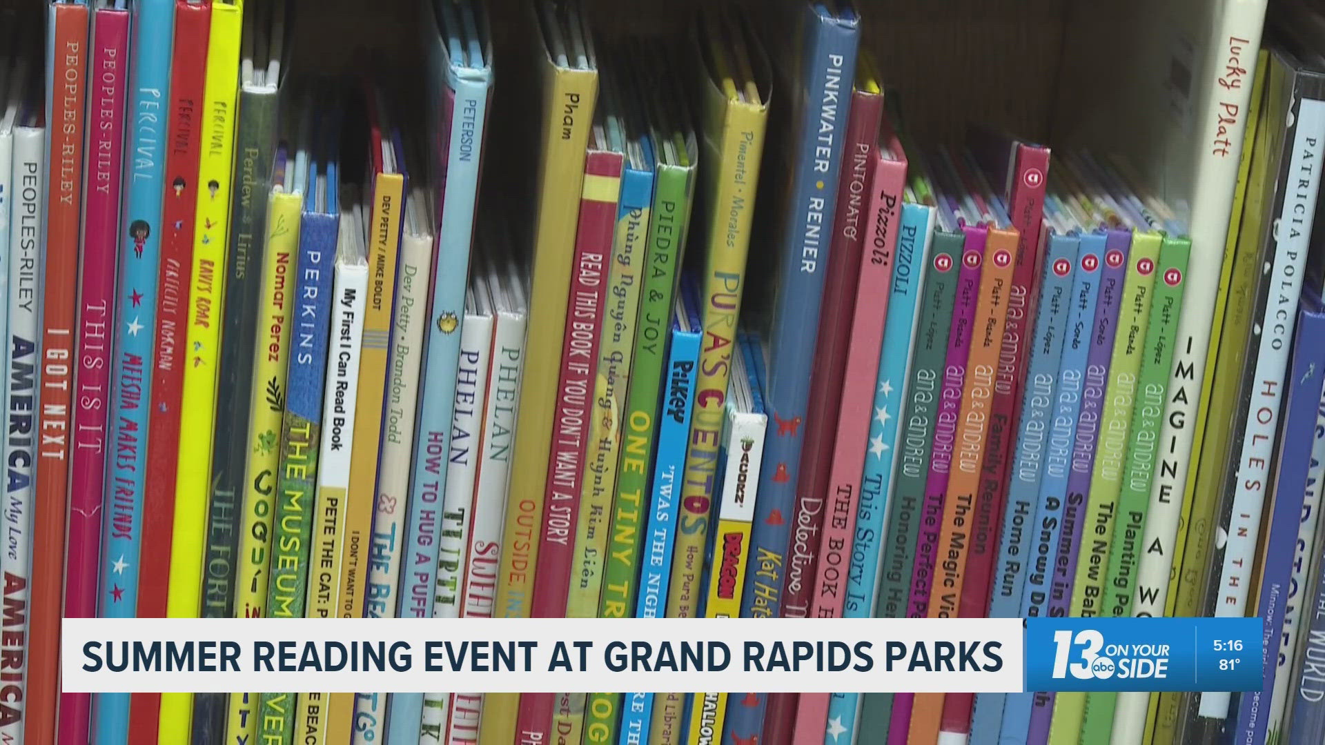 13 On Your Side's summer reading event at Lincoln Park in Grand Rapids