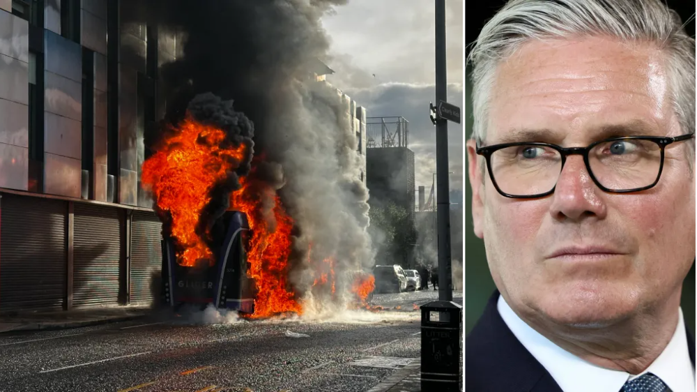 Violence condemned after Tommy Robinson stokes up disorder in Belfast