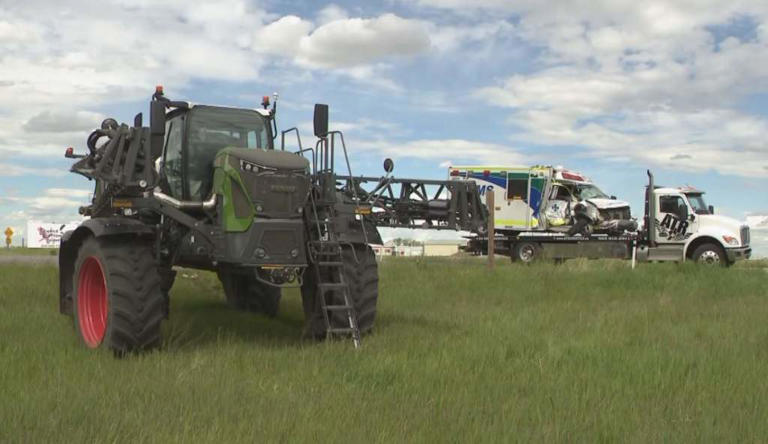 STARS airlifts patient to hospital after his ambulance, tractor collide ...