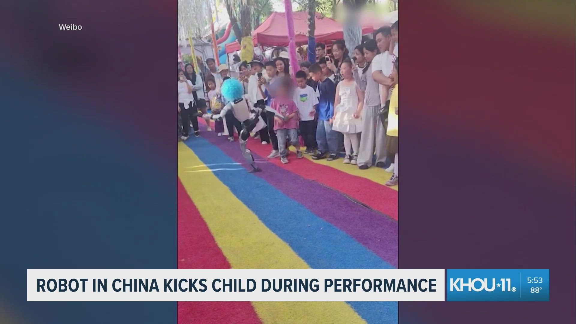 Robot kicks child in chest during martial arts show in China
