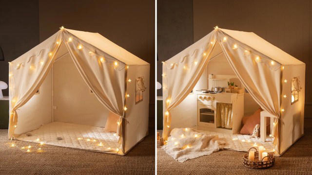 Popular kids play tent sold on Amazon recalled after poles shed fiberglass