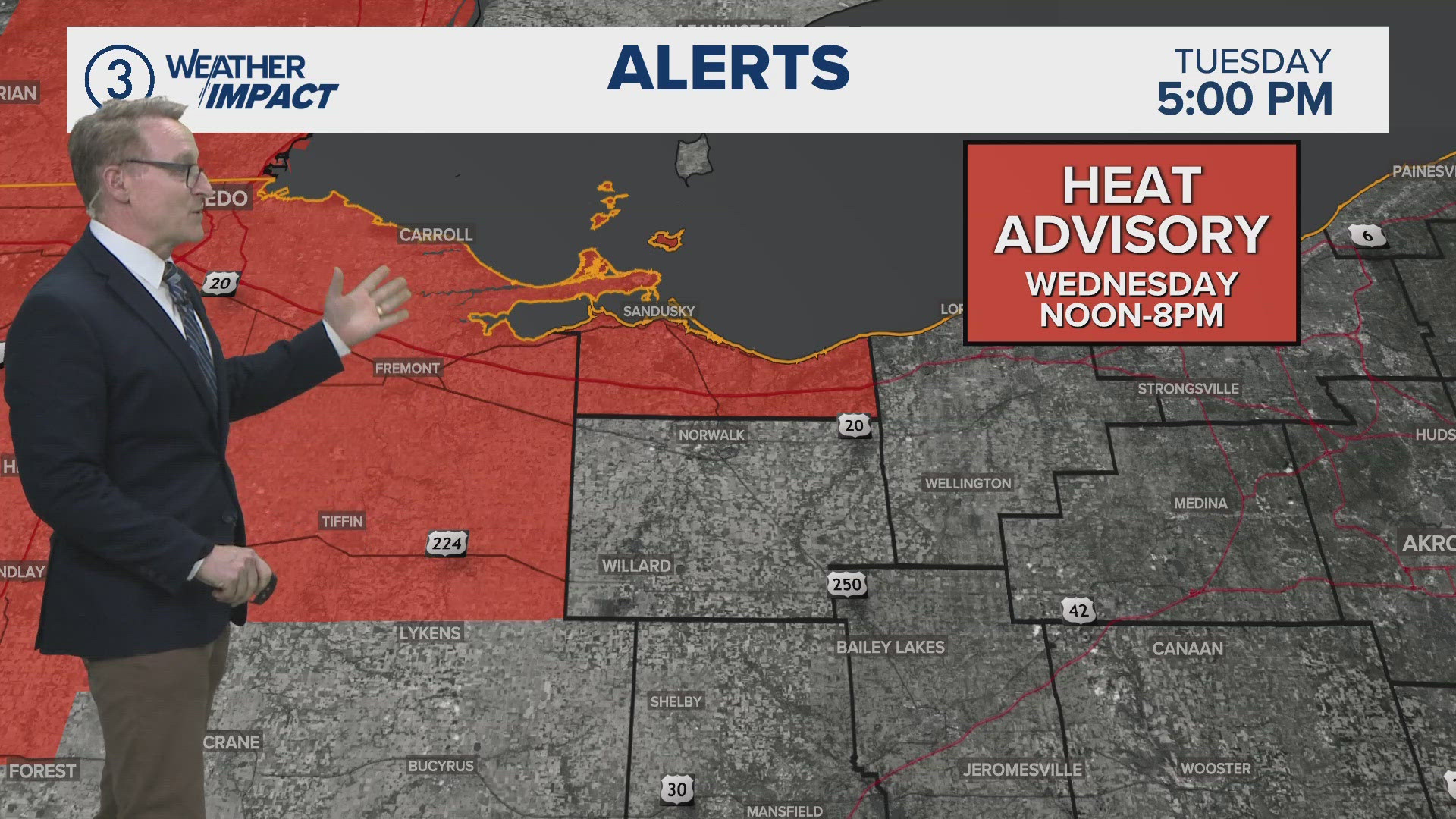 Cleveland area weather forecast: Staying hot and humid