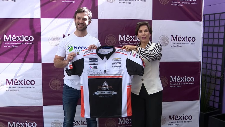 NASCAR’s Daniel Suárez visits San Diego’s Mexican Consulate