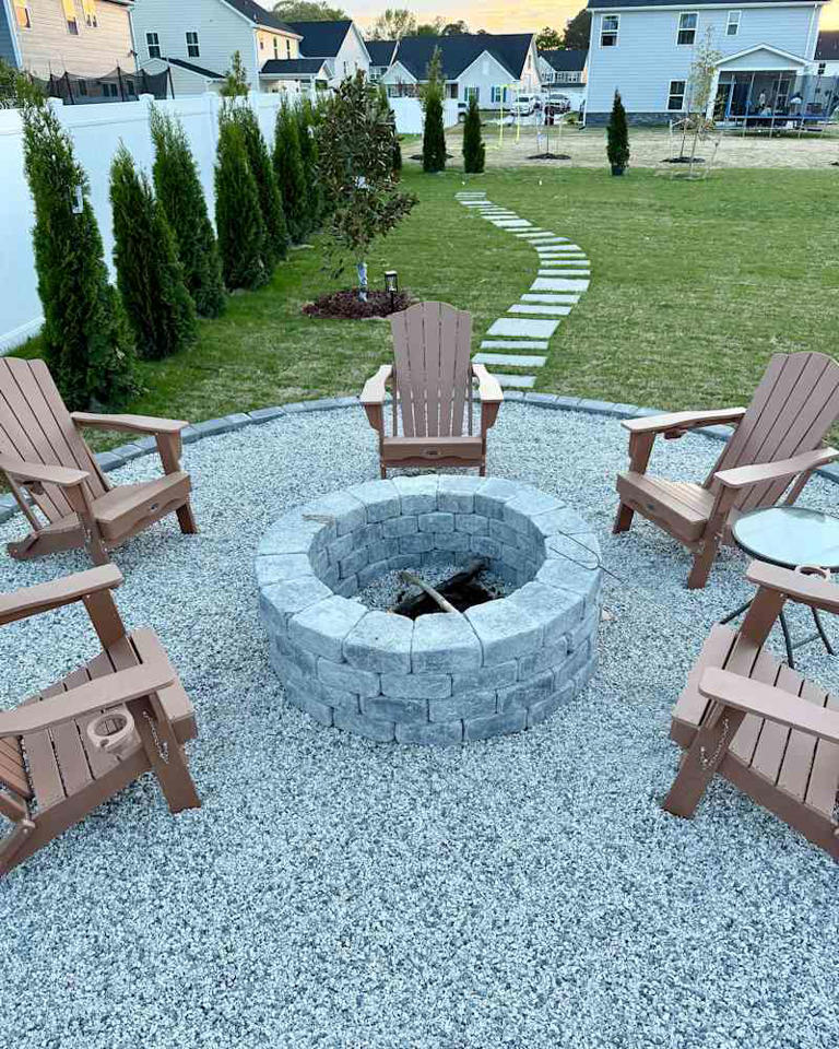 This DIY fire pit turned an empty backyard into everyone's favorite spot