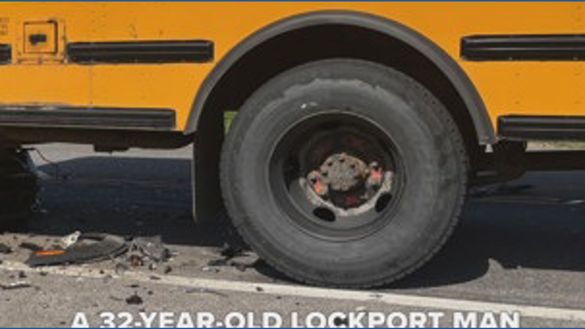 Driver flown to hospital after crashing into school bus