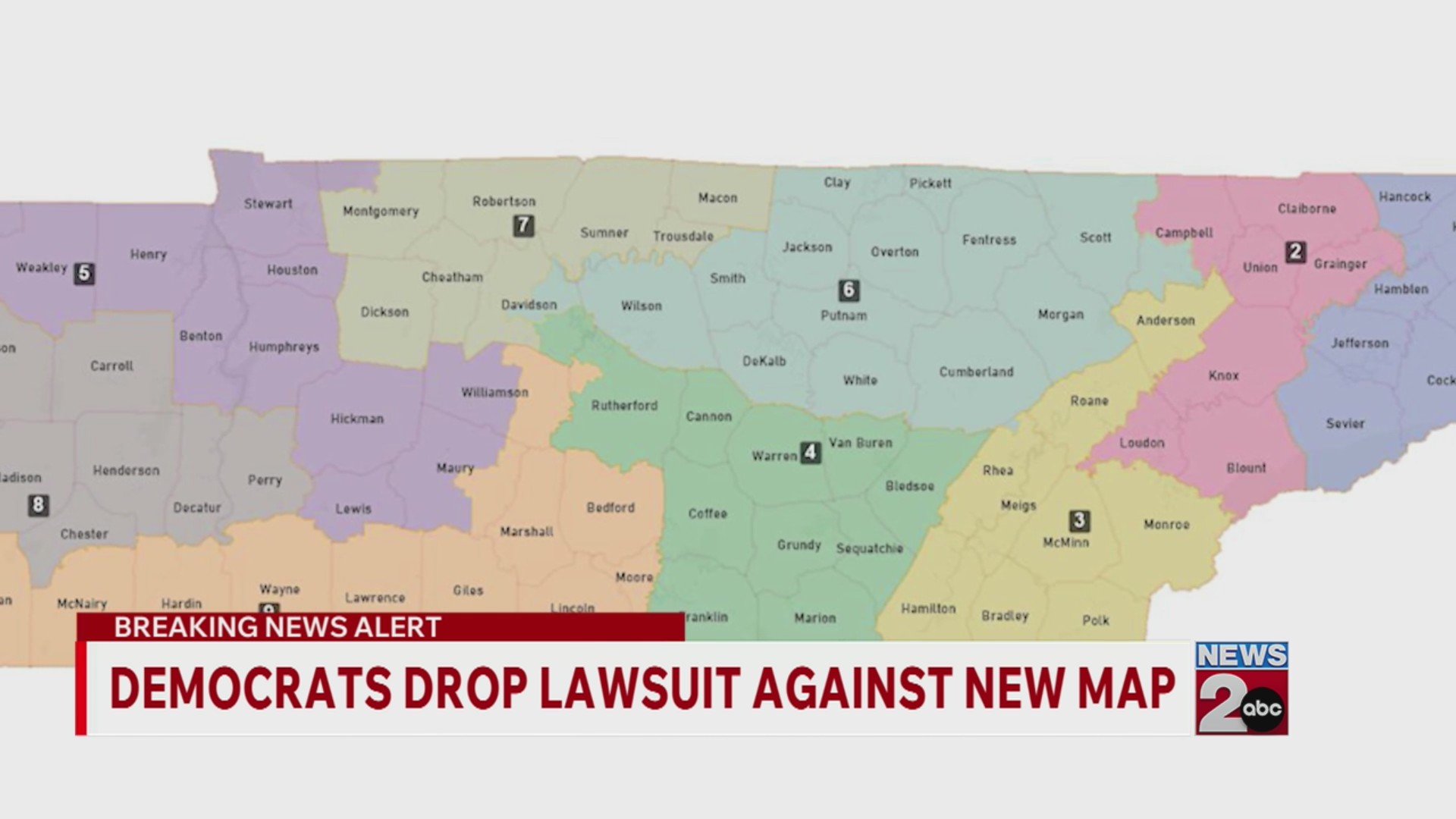 Tennessee Democrats drop lawsuit against new map