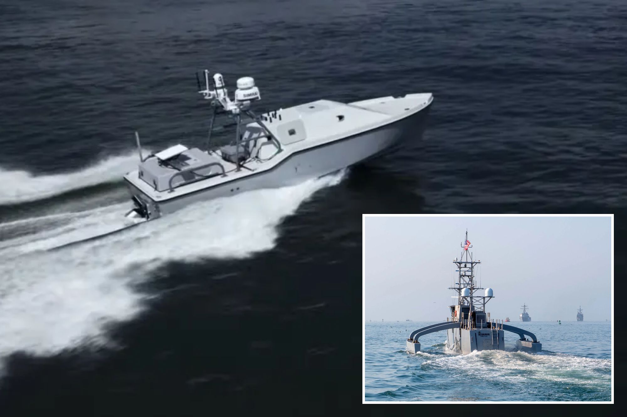 US Navy uses cutting-edge new drone boat to rescue Apache pilots who ...