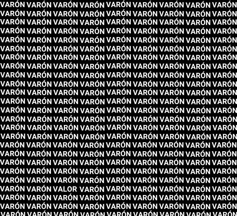 Solo una persona muy brillante puede encontrar la palabra 'Varón' en ...