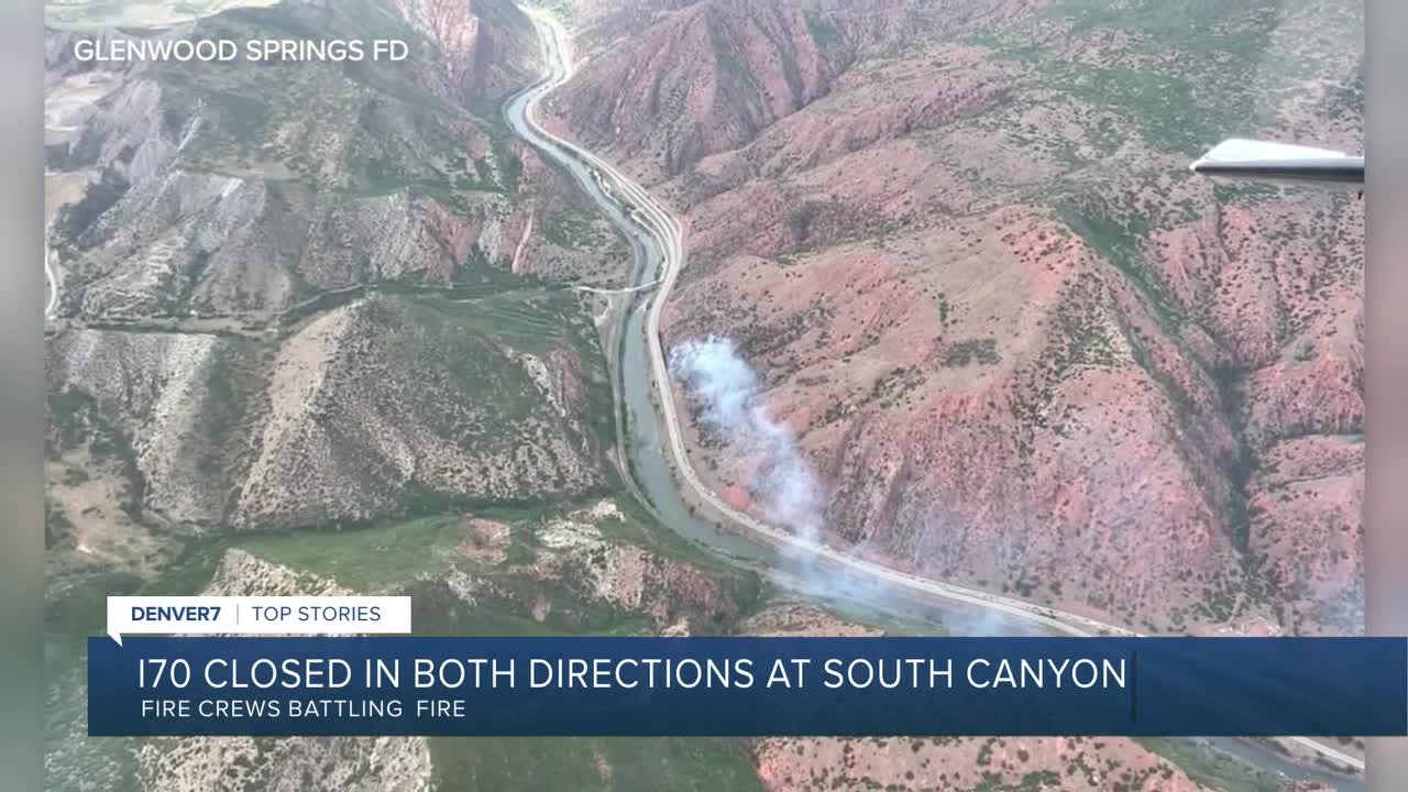 I‑70 shut down near Glenwood Springs due to brush fire