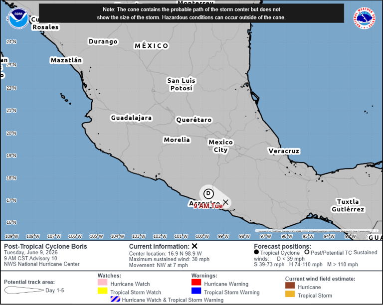 Tropical Storm Boris batters Acapulco and southern Mexico with flooding ...