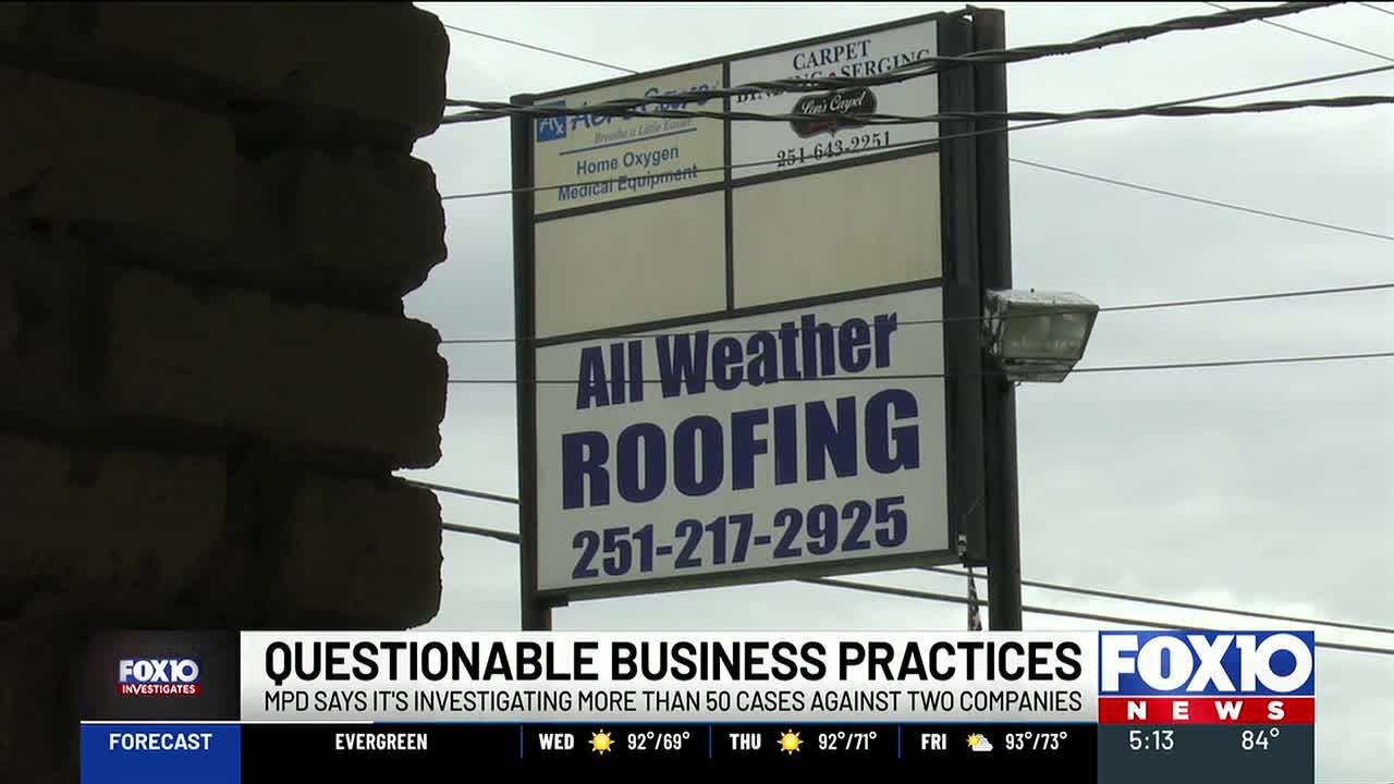 Mobile police investigating more than 50 cases against local roofing ...
