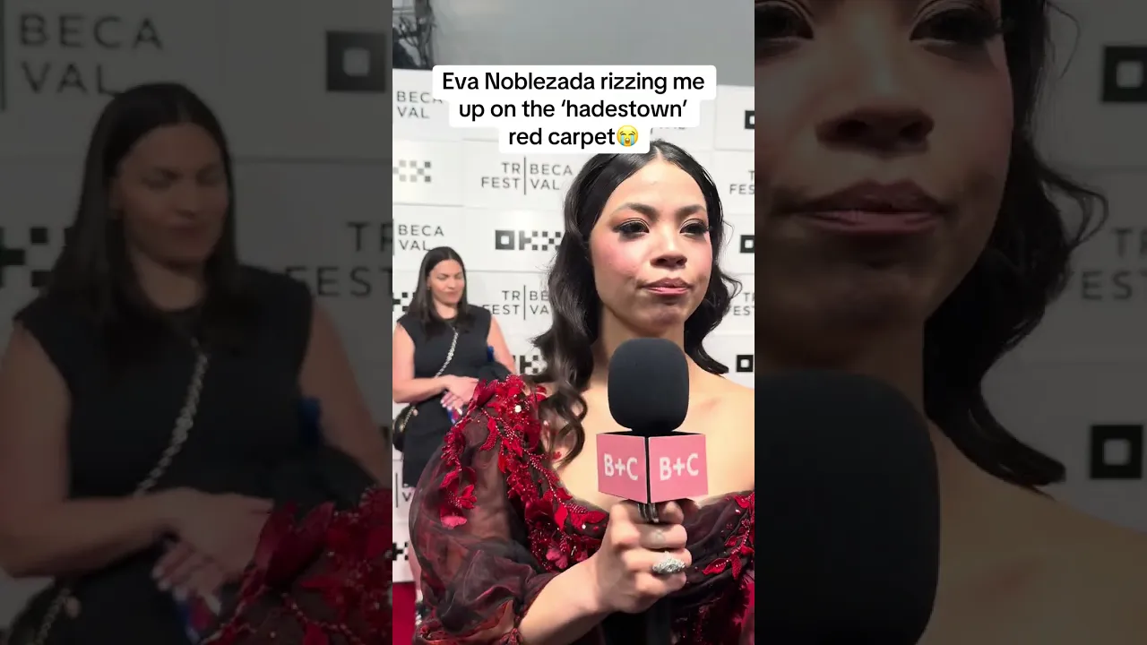 Eva Noblezada rizzing me up on the 'Hadestown' red carpet
