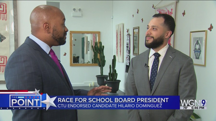 CTU backed candidate for Chicago school board, Hilario Dominguez, talks ...