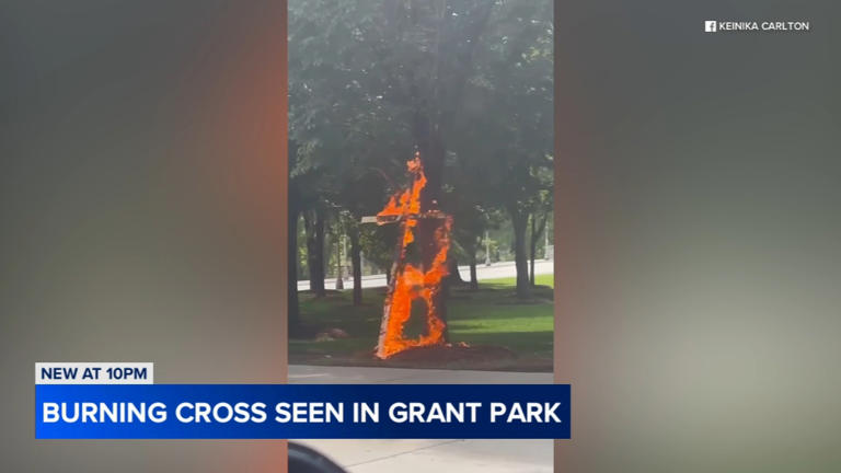 Chicago police investigating after burning cross spotted in Chicago's ...