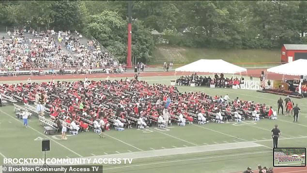 Mom is carted off during graduation ceremony after heckling mayor for ...