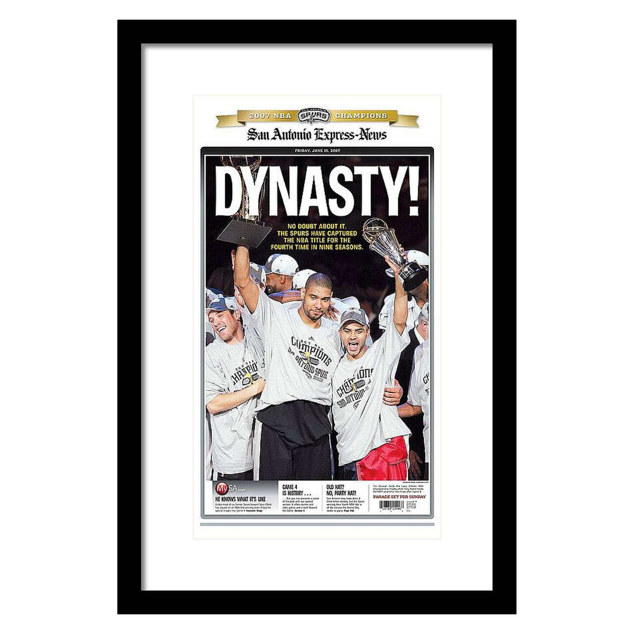 Relive the Spurs' past championships with these framed Express-News prints