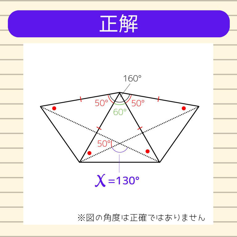 【角度当てクイズ Vol.2259】xの角度は何度?＜全3問＞