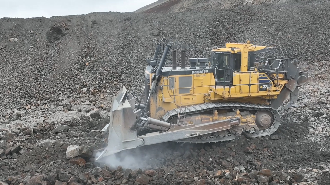 Massive bulldozer shows what it was built for