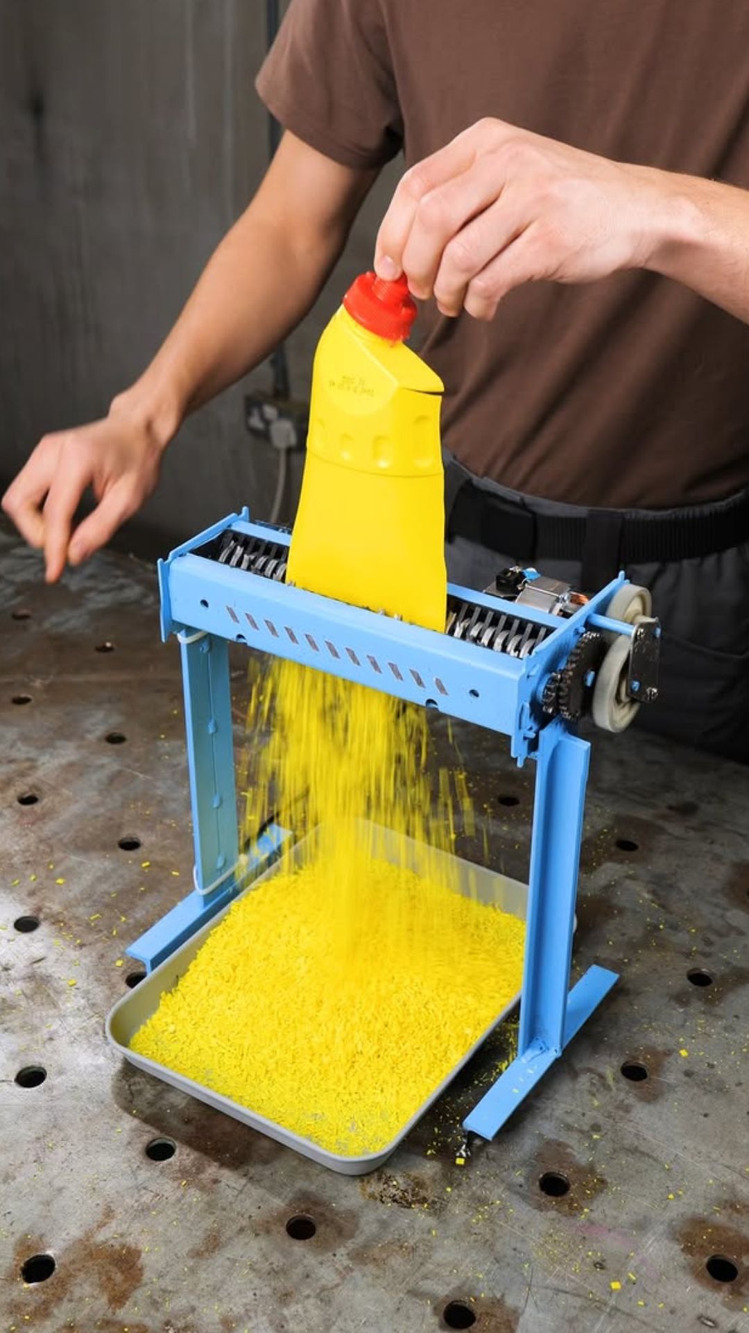 How recycled bottles became giant LEGO blocks for a house