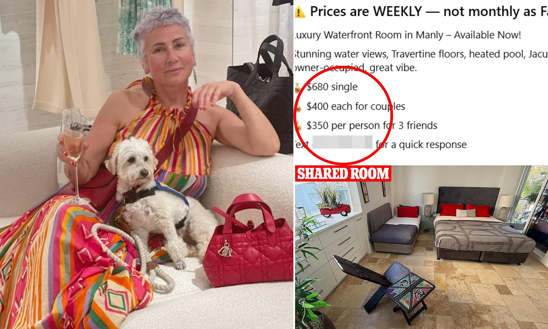 Landlord defends charging $1,050 for three people to share a single ...