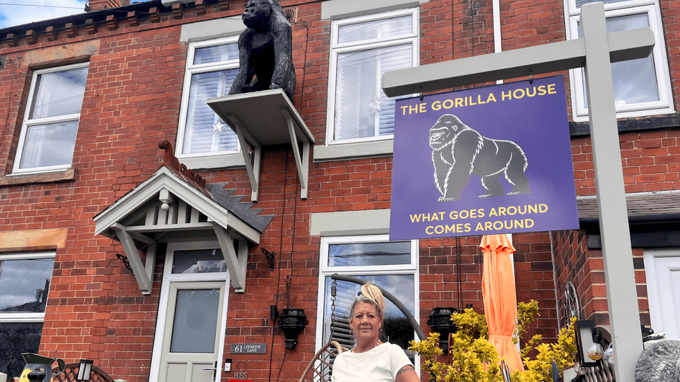 Beloved 'gorilla' perched on front porch to be moved to London after ...