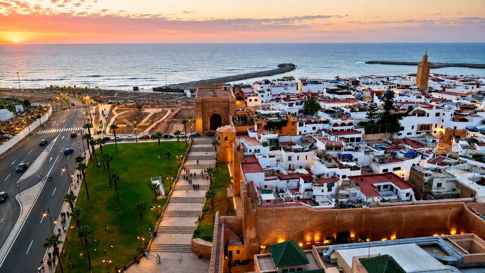 Rabat’s historic kasbah overlooking Morocco’s Atlantic coast