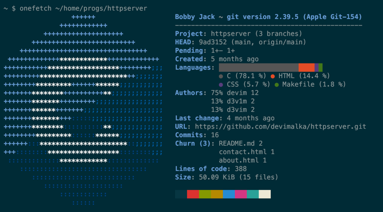 How to see beautiful Git project stats in your terminal
