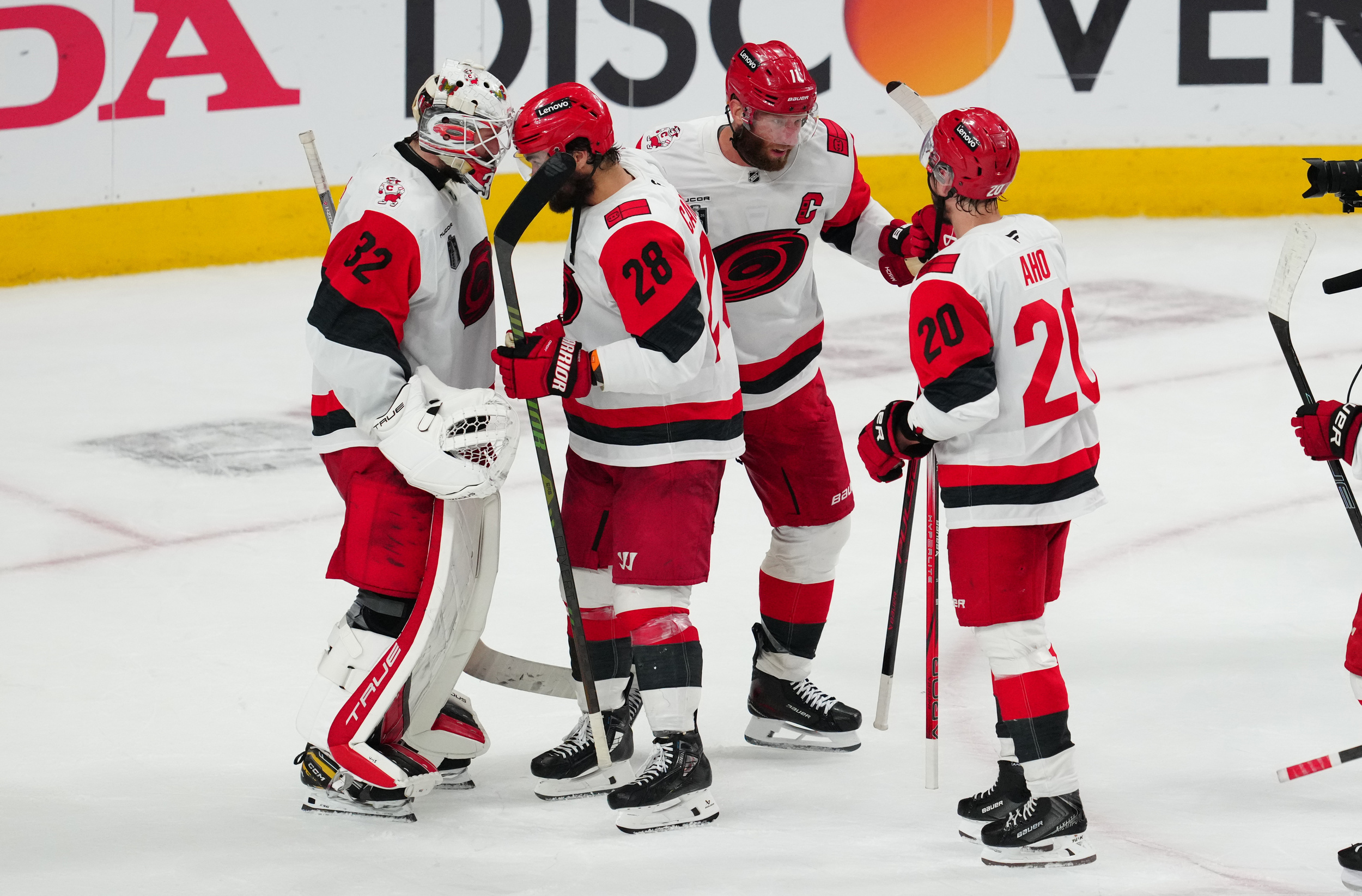 Hurricanes answer late, beat Knights 5-3 to even Cup Final