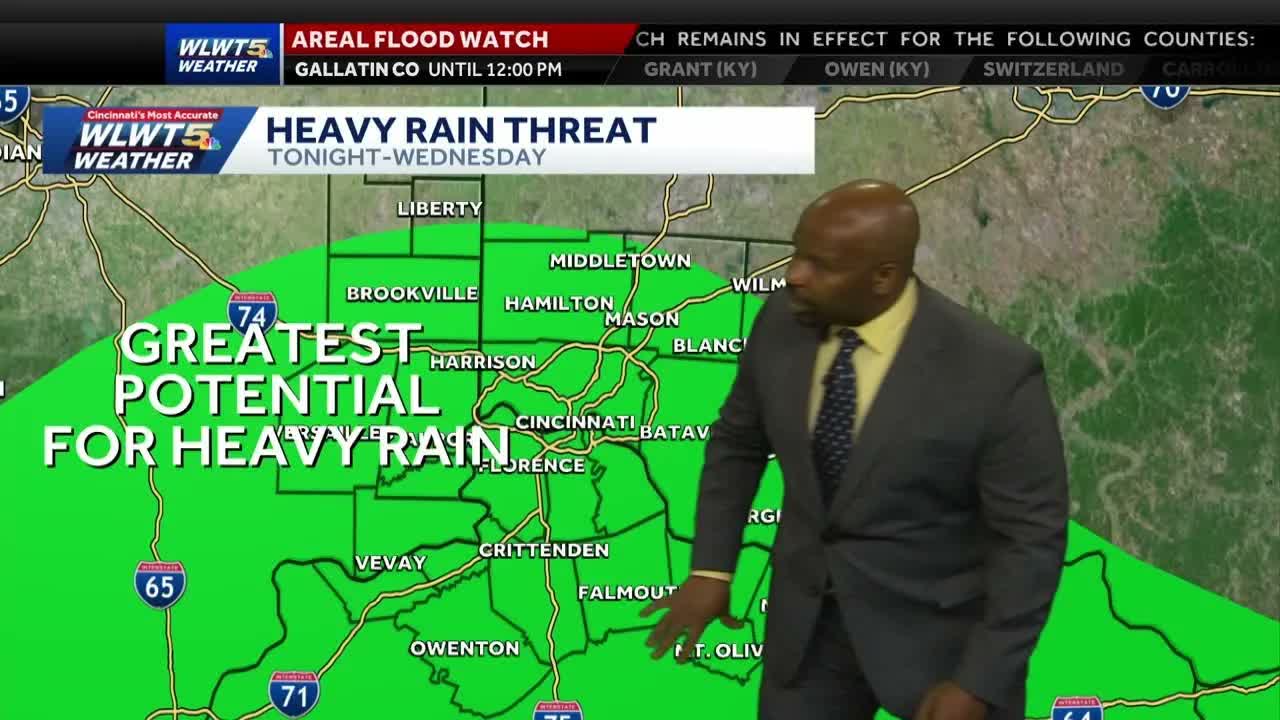 Heavy rain threatens Cincinnati with flooding concerns