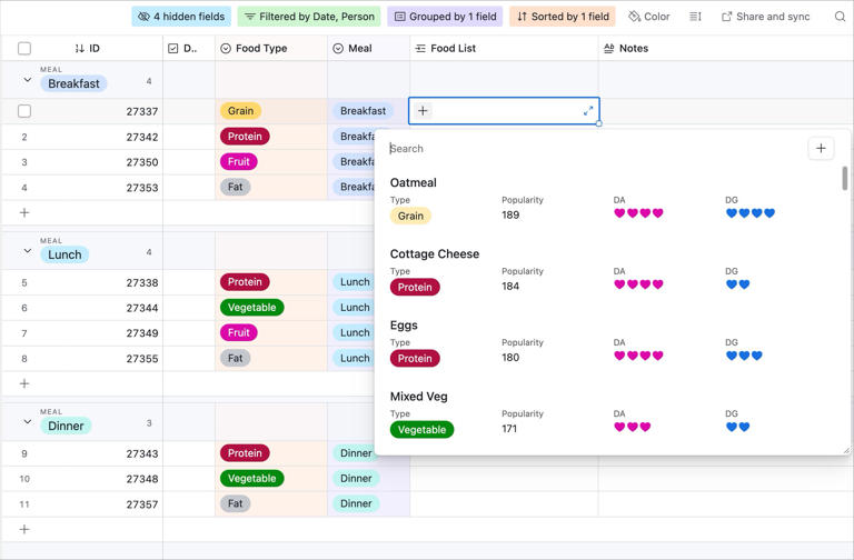 How I used Airtable to swap my daily fast-food habit with 5-minute meal ...