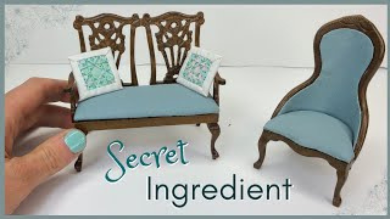 Soft painted fabric gives mini furniture a fresh new look