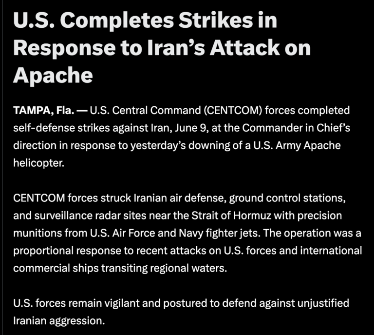 Trump says response to Iran should be 'very strong, very powerful' as ...