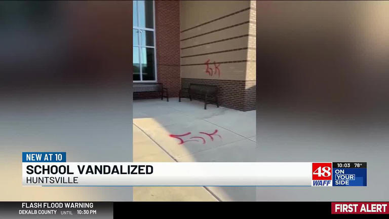 Graffiti reported across South Huntsville; masked suspect seen on ...