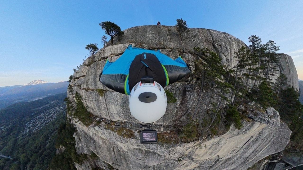 One of the most famous BASE jumps on Earth and he sent it