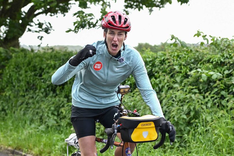 Jill Scott's unfortunate mishap on Sport Relief cycling challenge