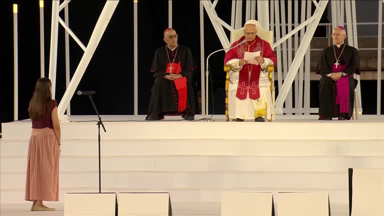 Pope holds vigil in Barcelona with massive crowd