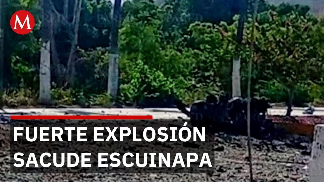 Explosión de coche bomba en Escuinapa, Sinaloa, moviliza a las autoridades