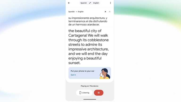 Google Translate frees live translation from earbuds