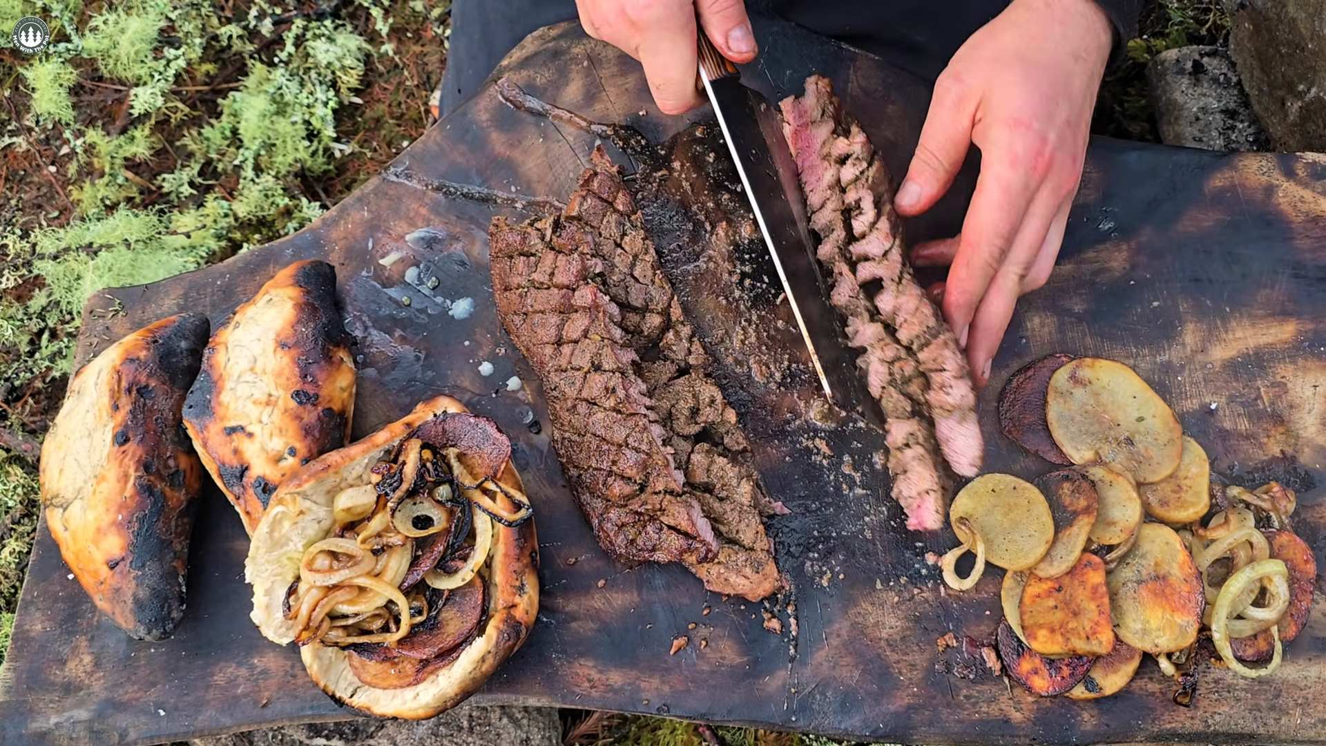 This is how real campfire cooking should be done outdoors