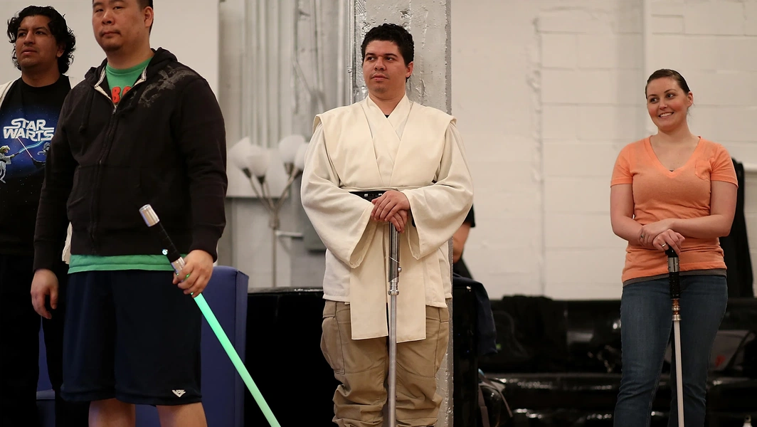 Lightsaber combat forms and iconic wielders