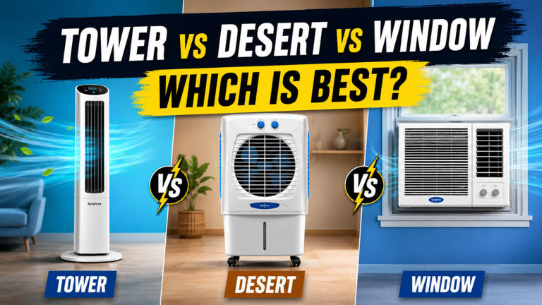 Tower air cooler vs desert air cooler vs window air cooler: From energy ...