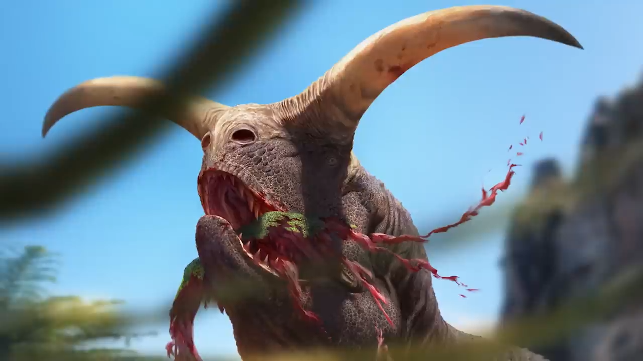 This meat-eating bull had horns built for violent battles