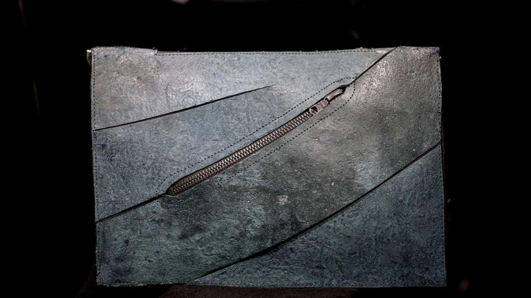 Is this the world's oldest bag? 'T-Rex' leather clutch is about to go ...