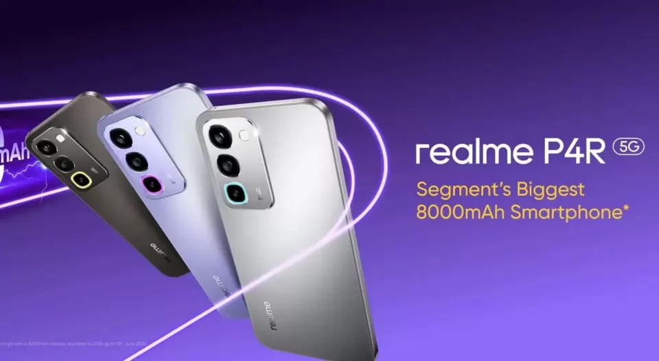 Realme P4R 5G launched in India with 8000mAh battery, 144Hz display ...
