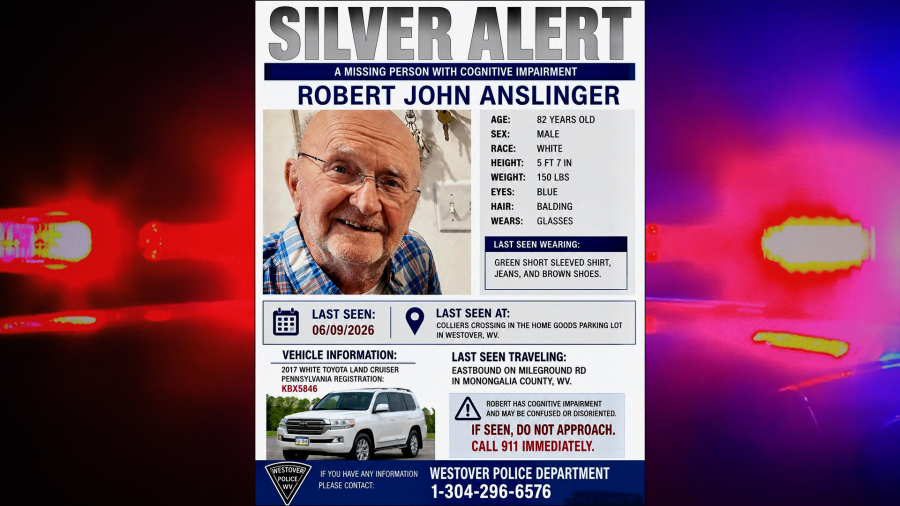 Westover Police Dept. issues Silver Alert for missing man