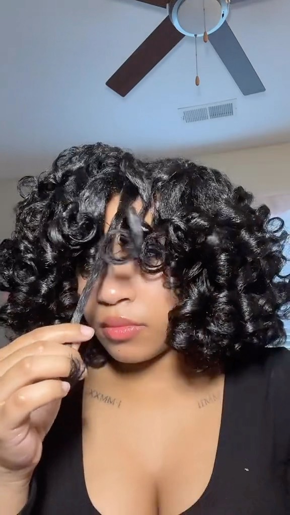 Taking down my perm rod set curls