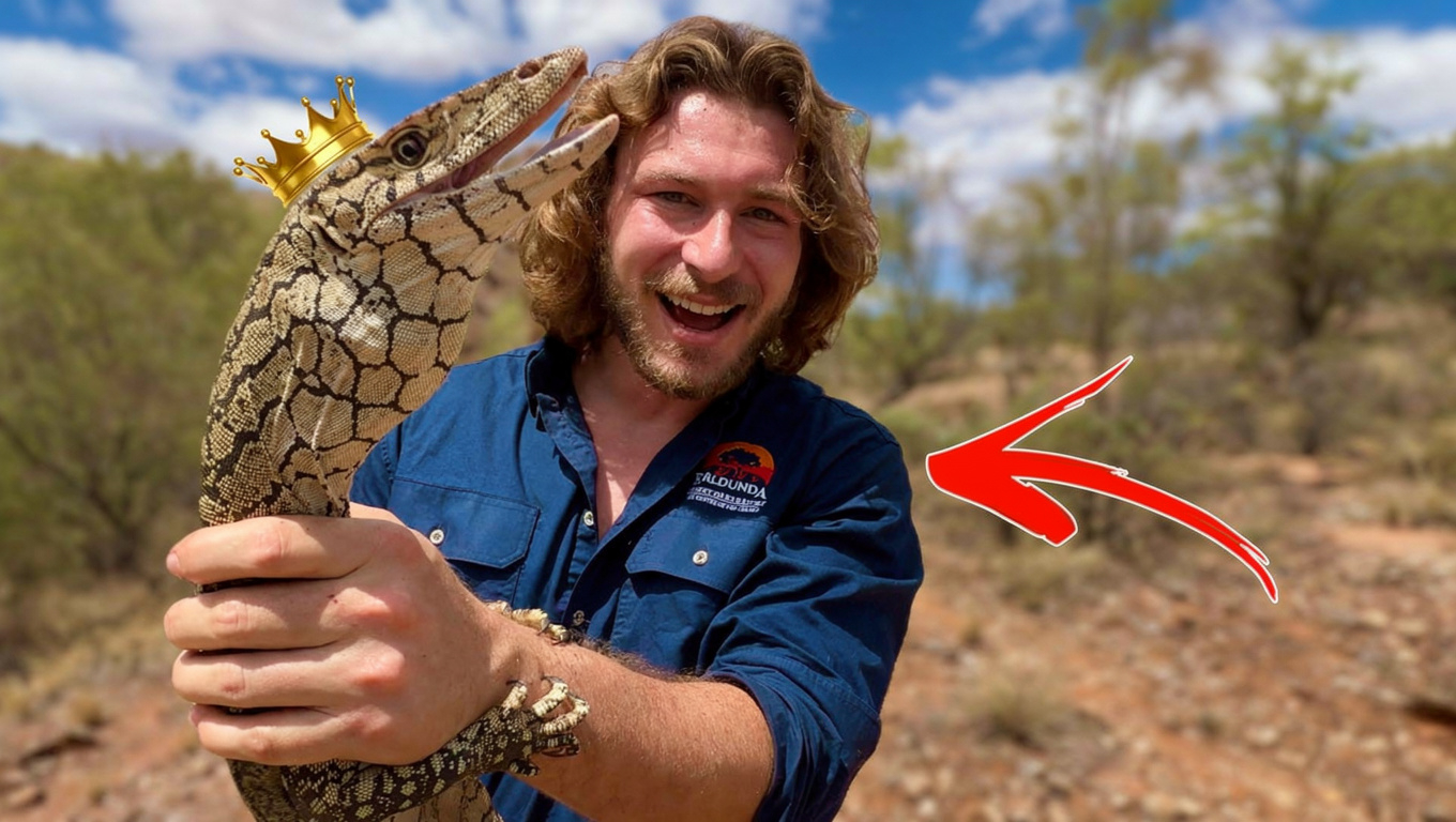 Australia’s biggest lizard is not easy to catch