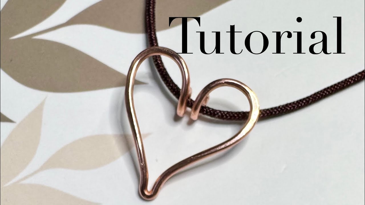 DIY wire heart pendant step by step jewelry making tutorial
